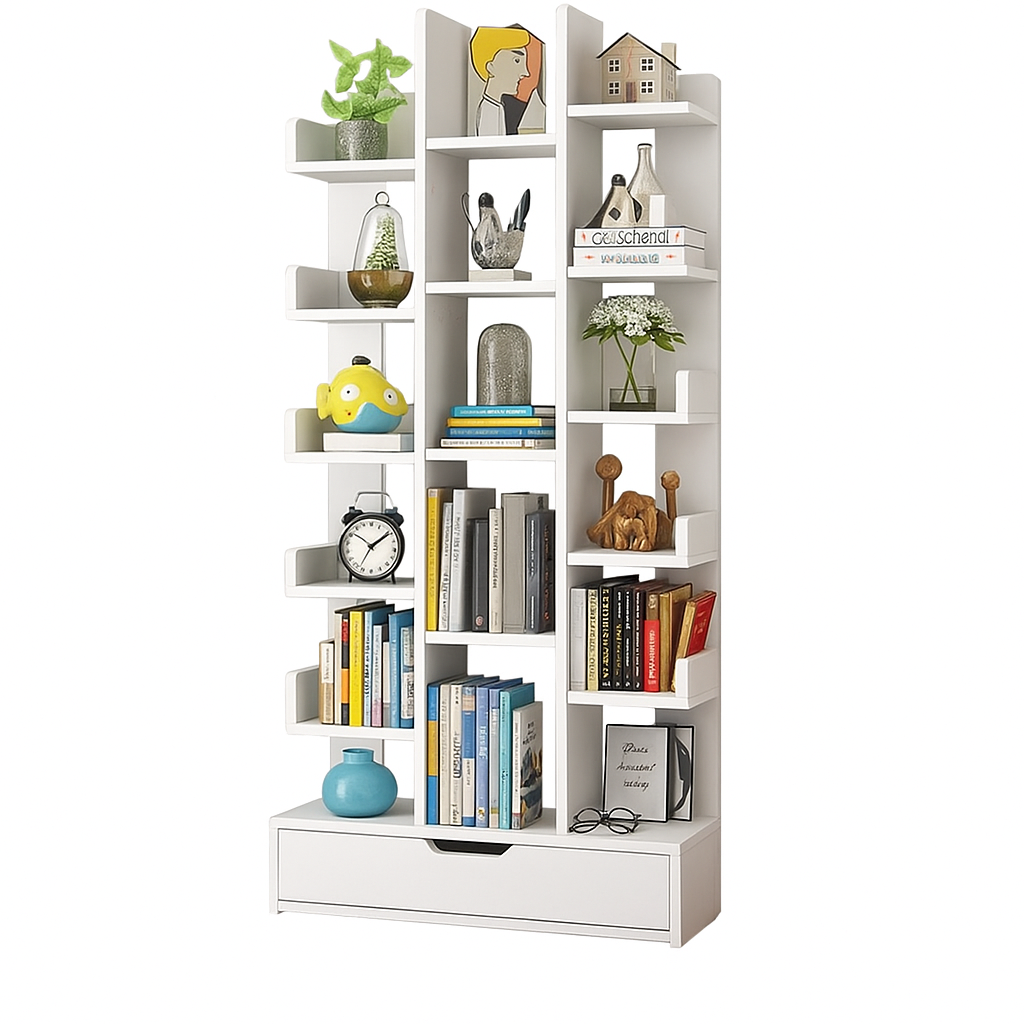 Modern Creative 6-Layer Bookshelf Bookcase with Storage – Desks NZ