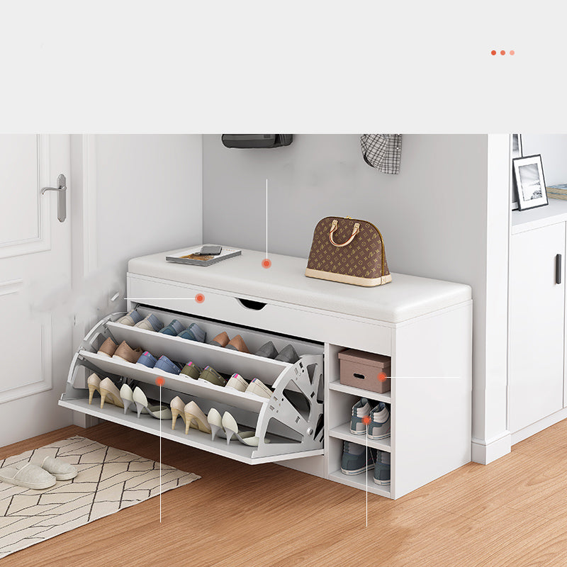 Foldable Shoes Rack Bench With Cushion 34cm - 21002B – Desks NZ
